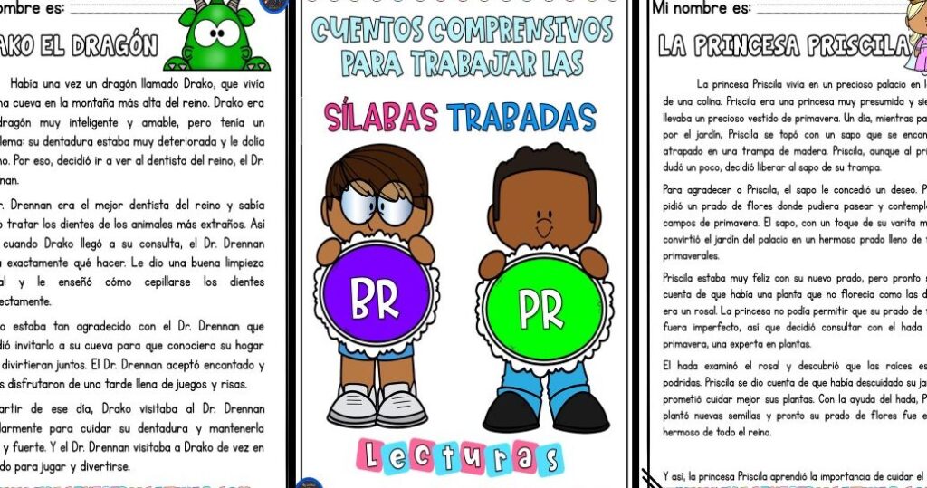 Ejemplos de textos cortos con sílabas trabadas